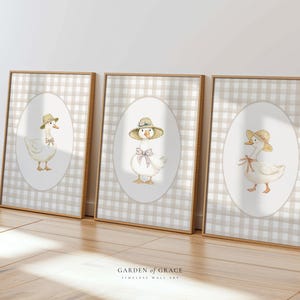 Silly Little Goose Gallery Wall, Set of 3 | Gender Neutral Kid's Room ...