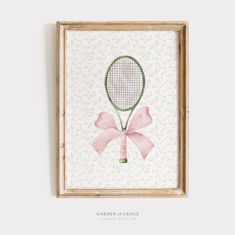 Girls Tennis Painting - Etsy