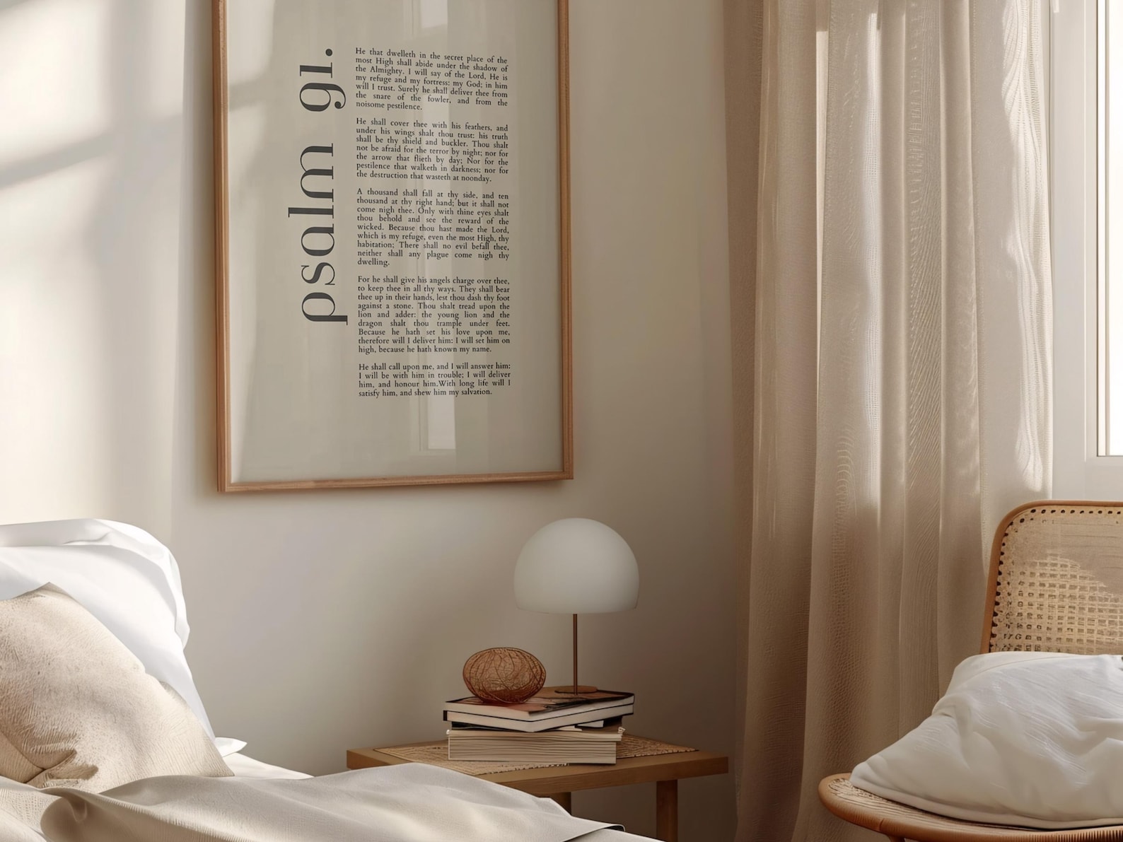 Psalm 91 Wall Art KJV | Christian Art Prints Subtle | Modern Printable ...