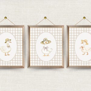 Silly Little Goose Gallery Wall, Set of 3 | Gender Neutral Kid's Room ...