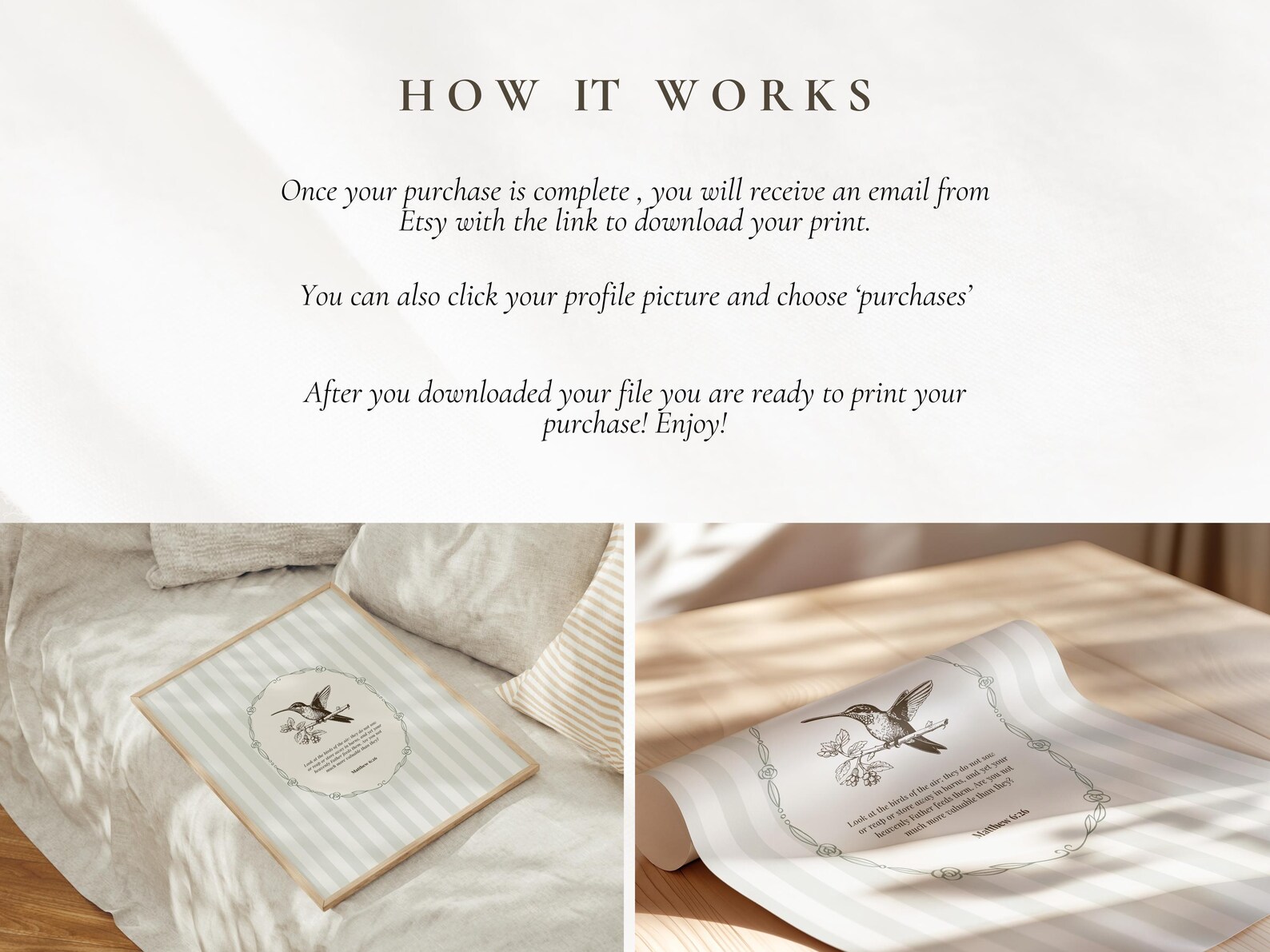 Hummingbird Wall Art With Scripture | Look at the Birds | Christian ...