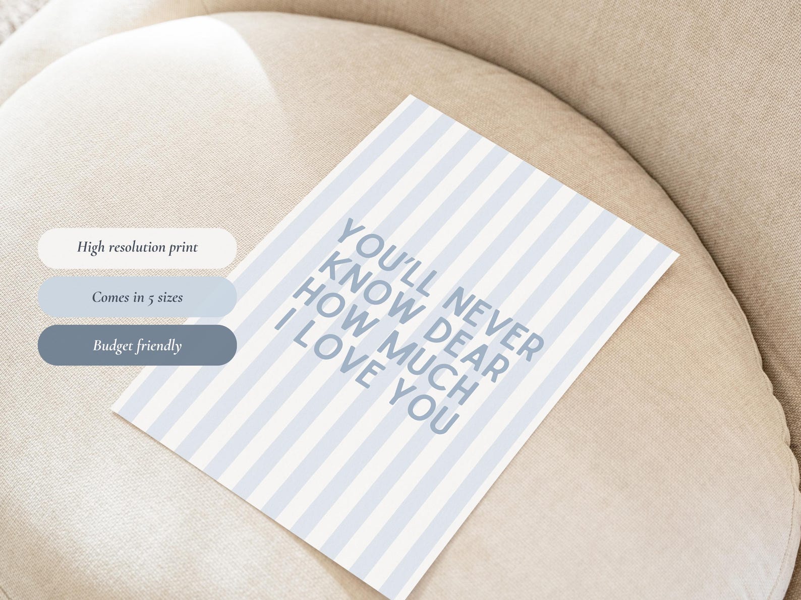 You'll Never Know Dear How Much I Love You Nursery Wall Art | Farmhouse ...