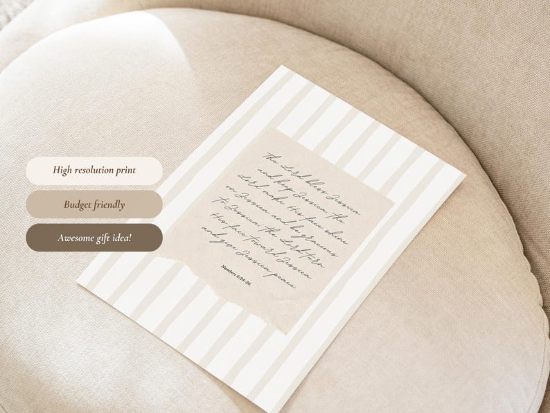Custom 'the Blessing' Print, Nursery Bible Verse Name Print ...