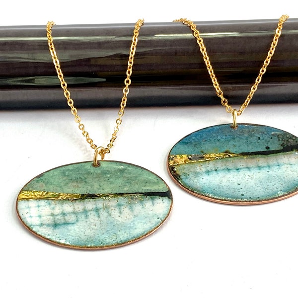 Enamel Pendant - Etsy