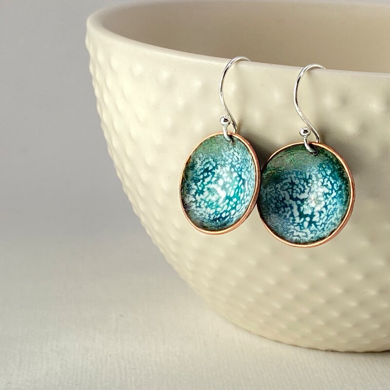 Handmade Enamel Earrings - Etsy