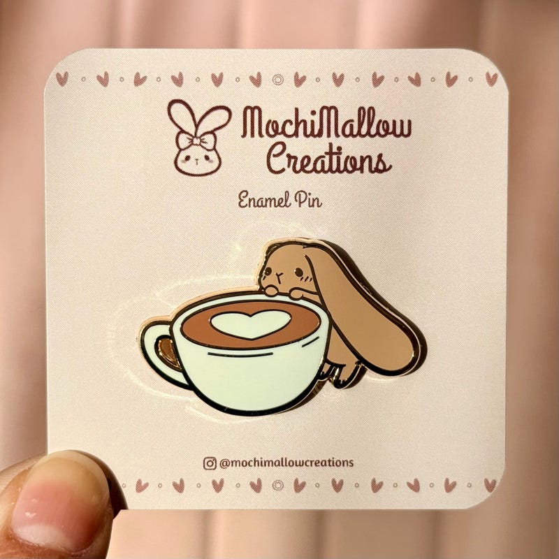 Bunny Enamel Pin - Etsy