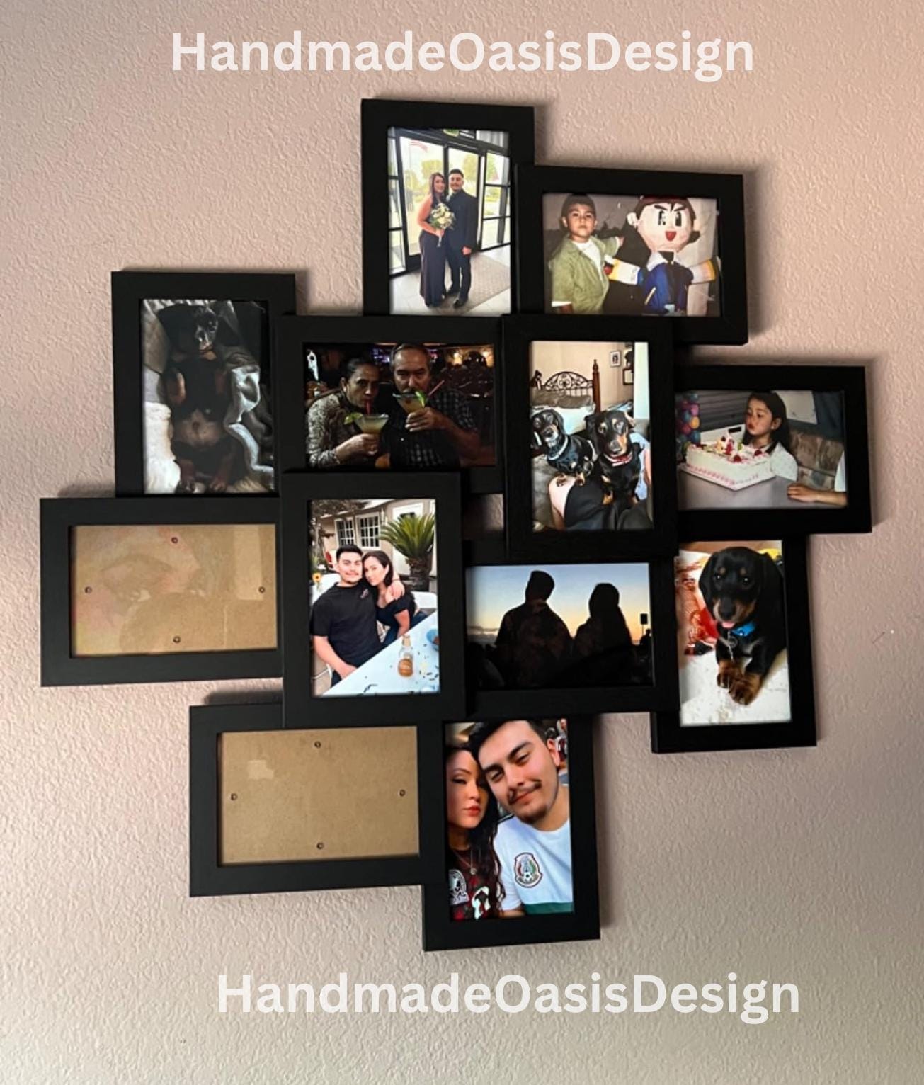 Set of 12 Wood Picture Collage Frame | Collage Picture Frame | Photo ...