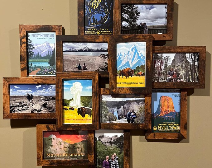 Set of 12 Wood Picture Collage Frame | Collage Picture Frame | Photo ...