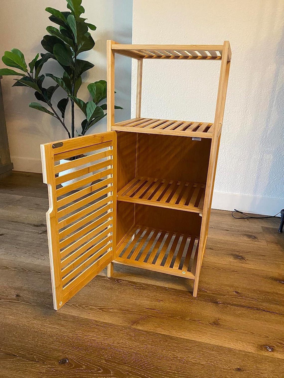 Bamboo Bathroom Cabinet With Single Door | Storage Cabinet | Bathroom ...