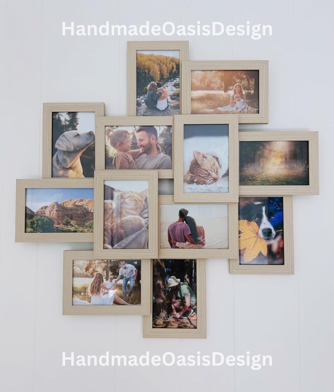 Set of 12 Wood Picture Collage Frame | Collage Picture Frame | Photo ...