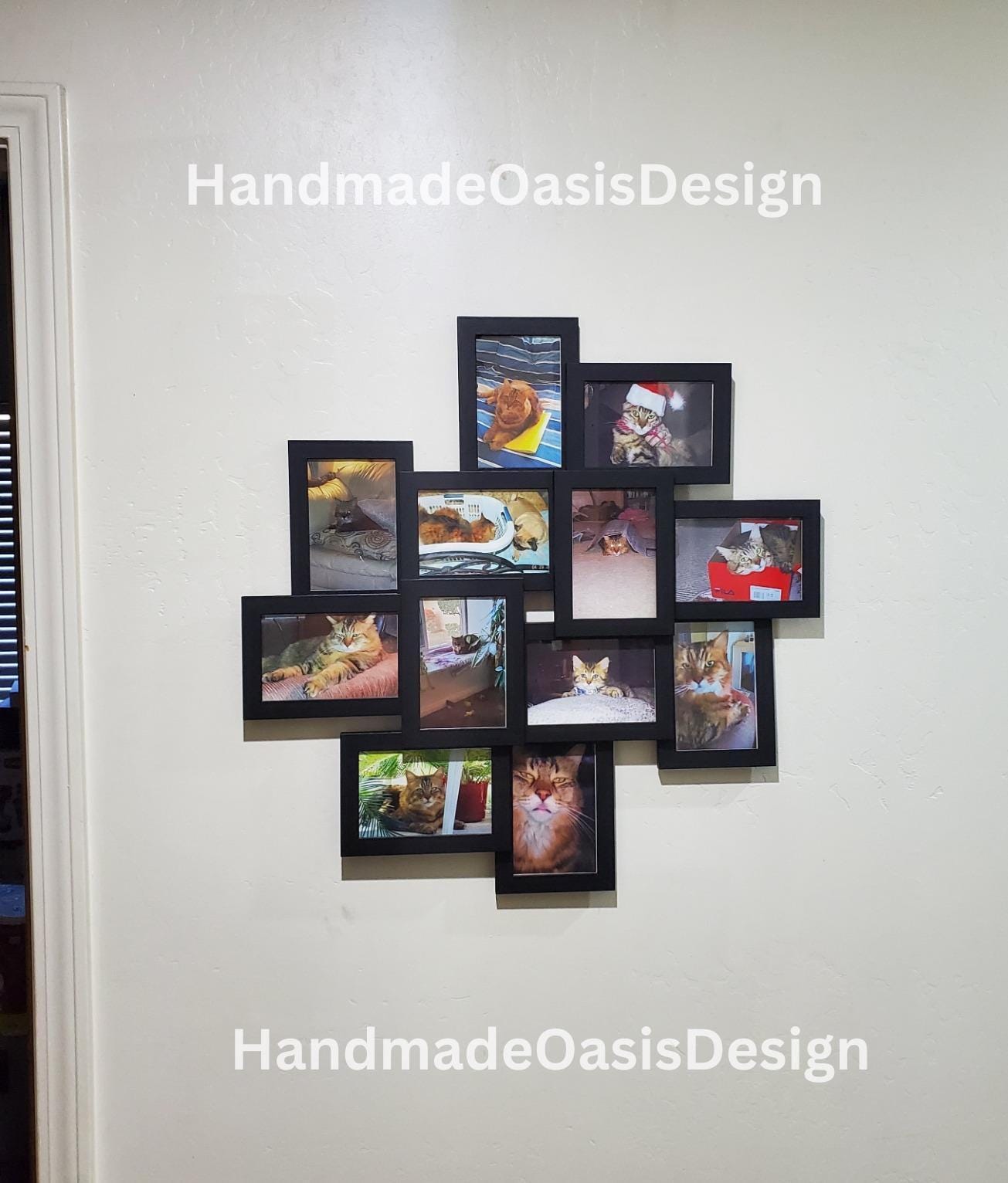 Set of 12 Wood Picture Collage Frame | Collage Picture Frame | Photo ...