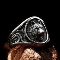 Wolf Ring - Etsy