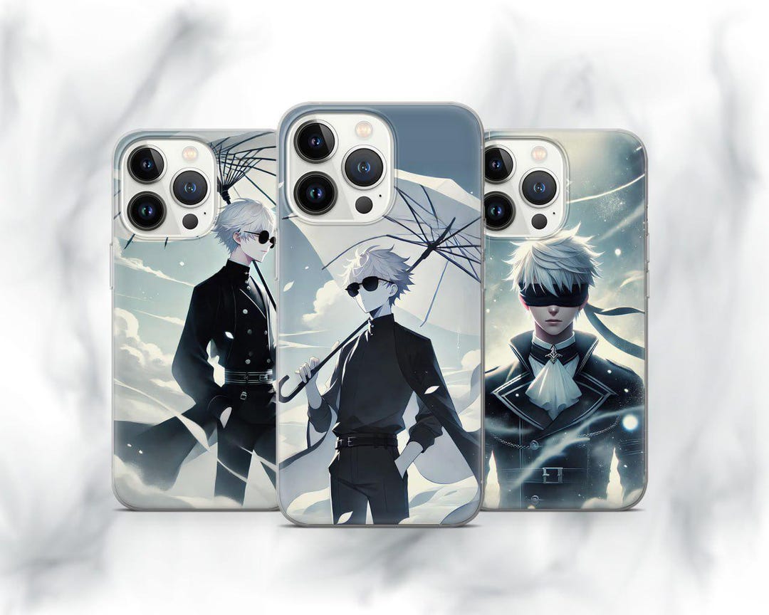 Anime Manga Phone Case Satoru Gojo Cover for iPhone 16 15 14 Pro Max 13 ...