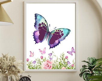 Butterfly Footprint Craft | Summer Craft | Baby & Kids' Footprint ...