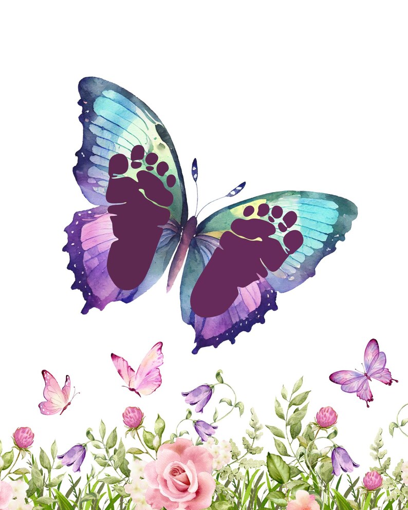 Butterfly Footprint Craft | Floral Summer Craft | Baby & Kids ...