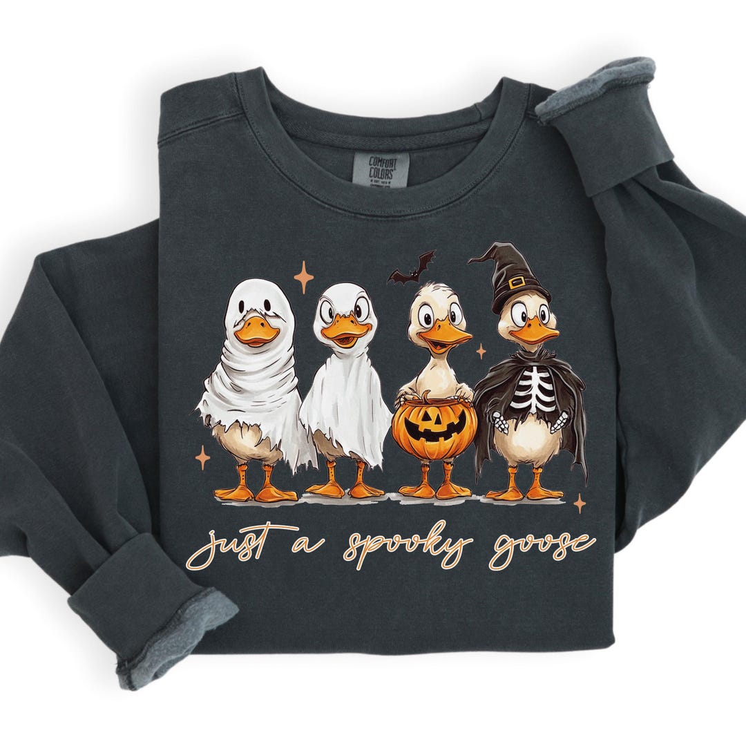 Just a Spooky Goose PNG, Funny Halloween Goose Png, Goose in Halloween ...