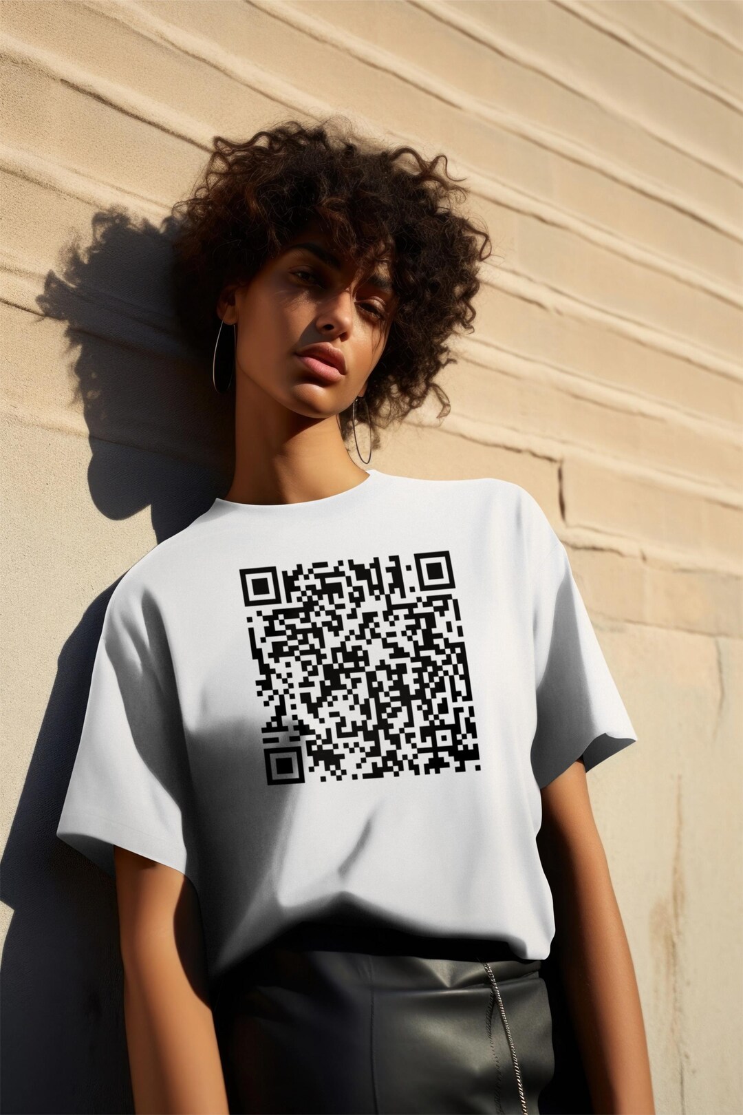 Warning Introvert Inside QR Code T-shirt, Hidden Message, Scan Me Shirt ...