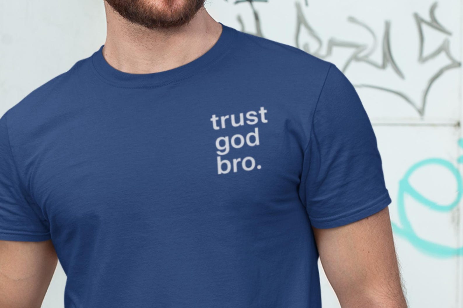 Trust God Bro T-shirt: Christian Streetwear, Faith-based Graphic Tee - Etsy