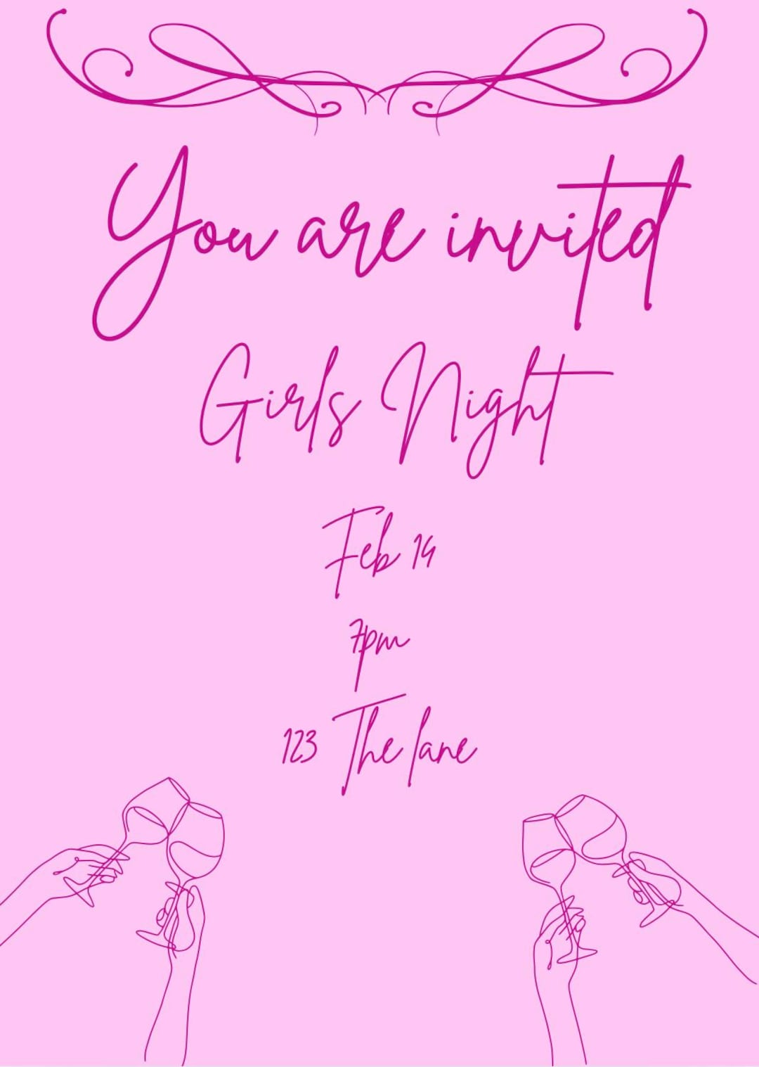 Girls Night Invite - Etsy