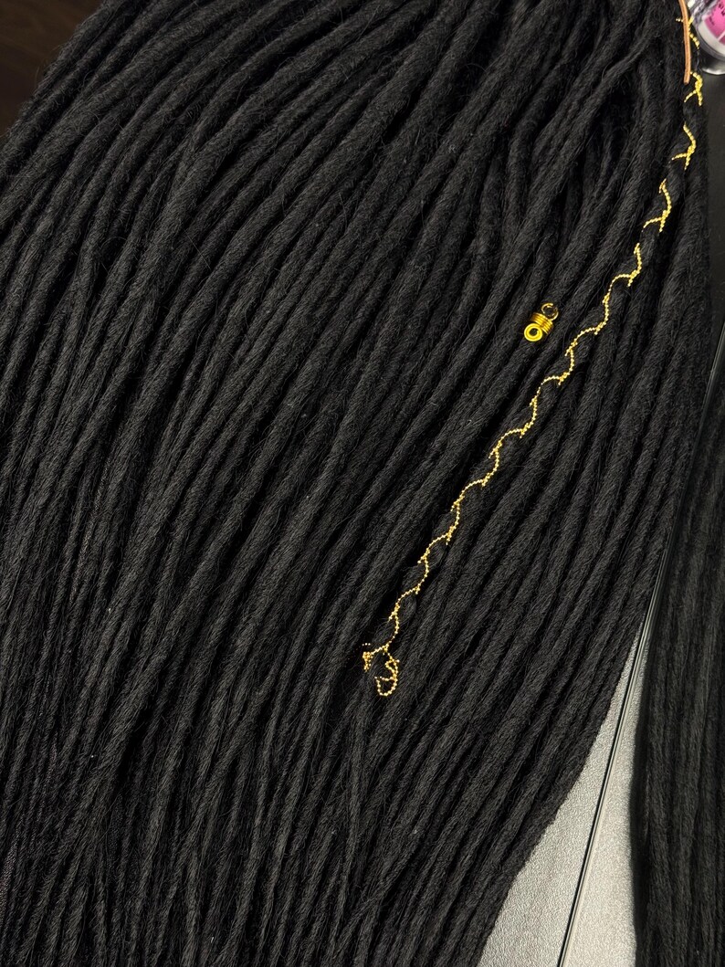 Double Ended Black and White Dreads, Synthetic Dreads, DE Dreadlocks ...