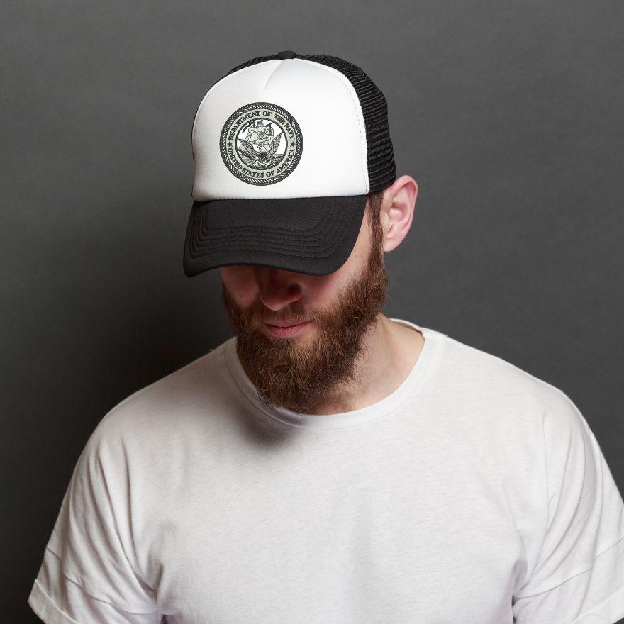 Navy Logo Twill Embroidery Design | Bold & Professional | Ultra High ...