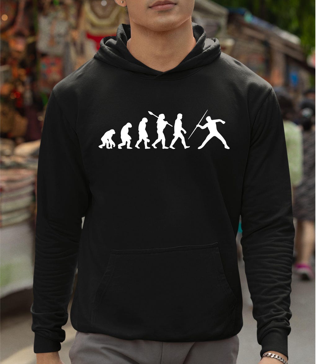 Evolution Hoodie Javelin & Hammer Throw Sports Birthday Gift - Etsy