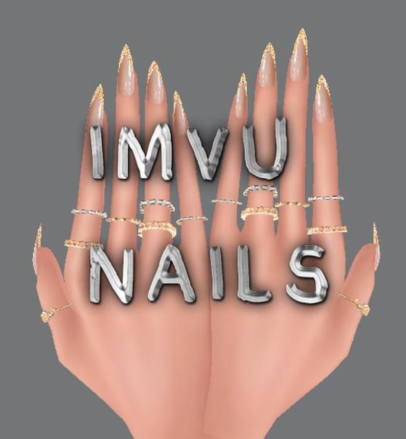 IMVU Rose Gold Nails N Rings - Etsy