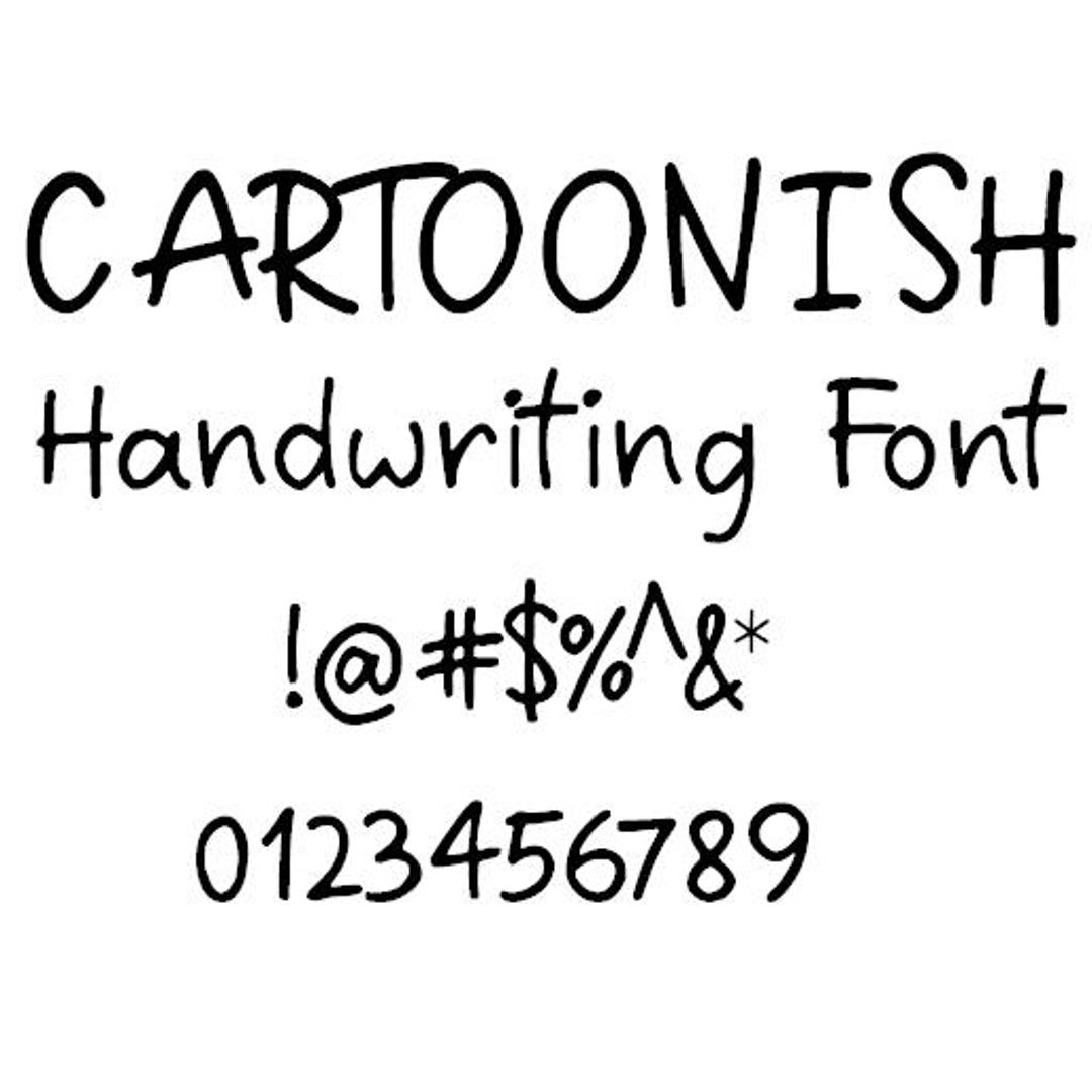 Cartoonish Handwriting Font - Etsy