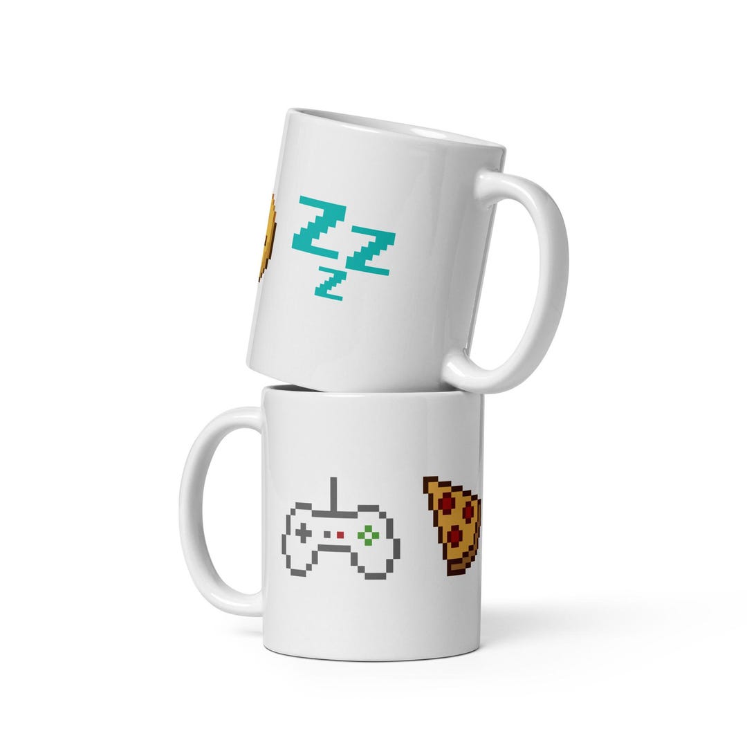 Retro Gaming Mug / Gift for Gamers / White Gamer Mug - Etsy
