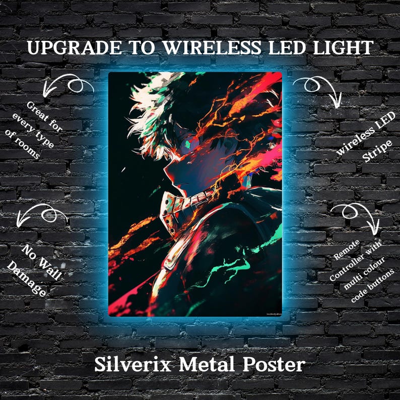 Anime Metal Poster, Modern Manga Style Wall Art, Otaku Room Decor - Etsy