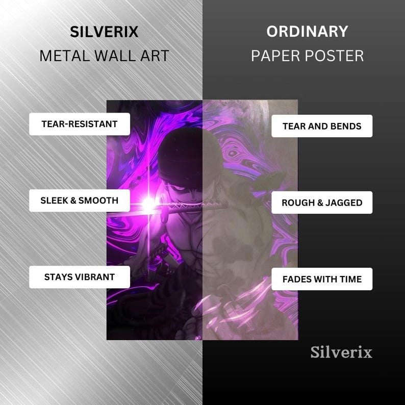 Anime Metal Poster, Japanese Style Print, Otaku Room Decor, Manga ...