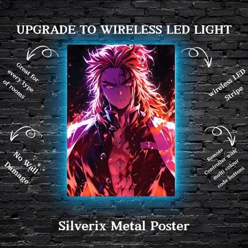 Metal Anime-style Poster Wall Art | Otaku Room & Gaming Decor | Unique ...