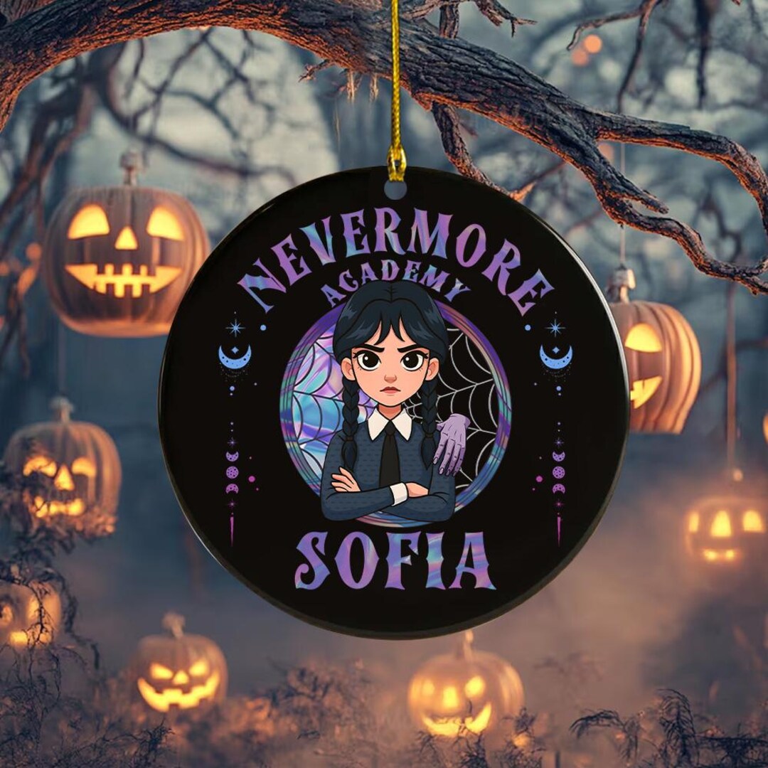 Custom Name Wednesday Addams Ornament, the Addams Christmas Ornament ...