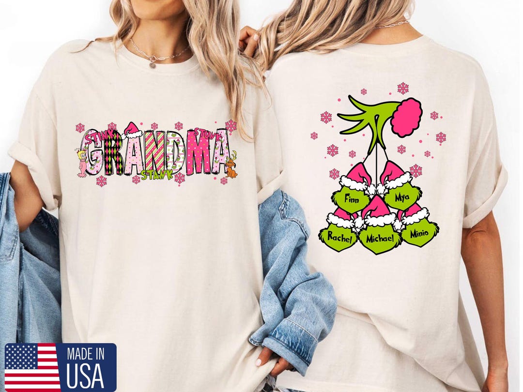 Personalizedchristmas Gigi Grandma Gift Sweatshirt, Custom Grinch ...
