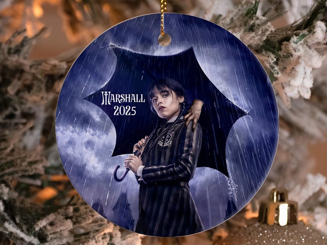 Custom Name Wednesday Addams Ornament, the Addams Christmas Ornament ...