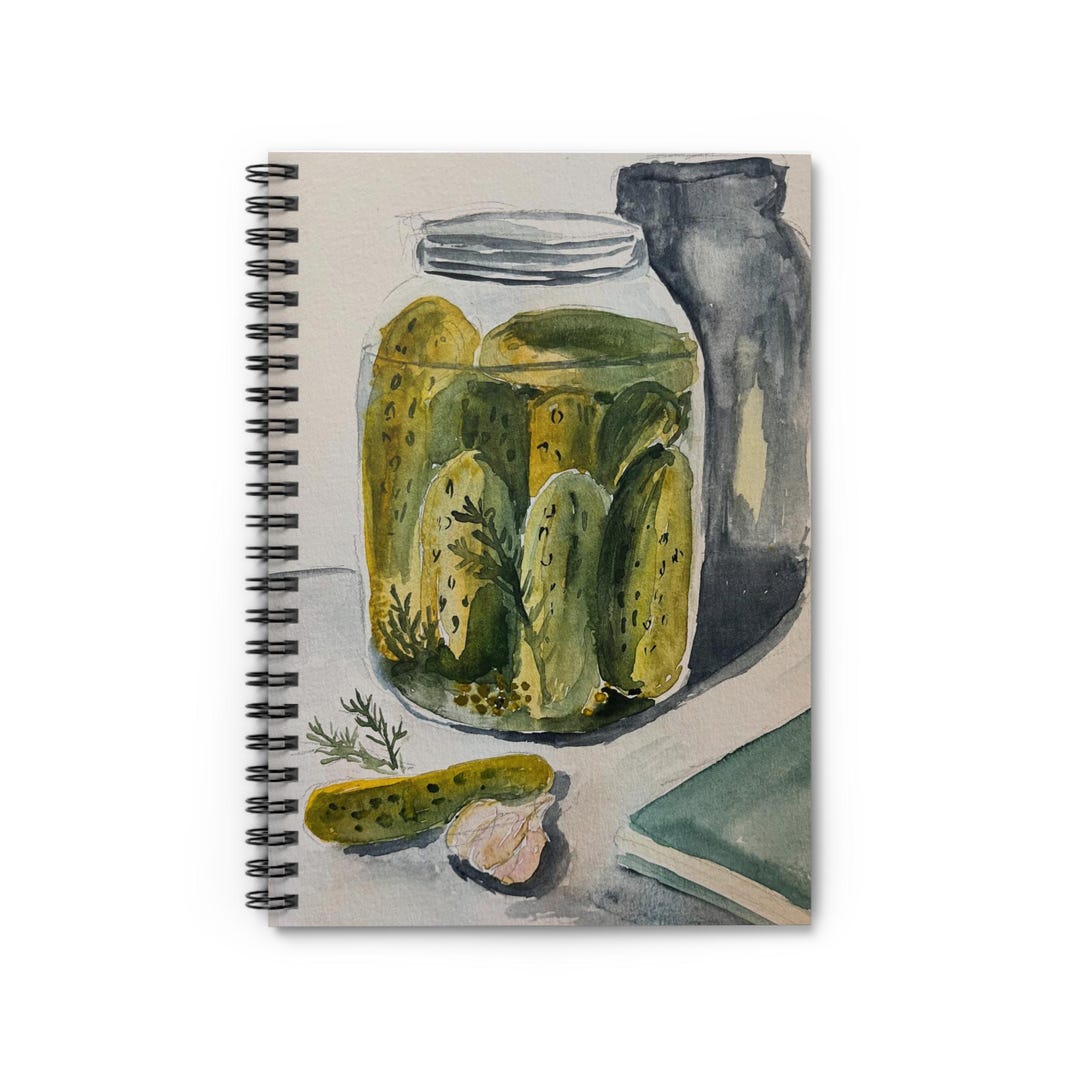 Watercolor Pickle Jar Notebook: Recipe Journal, Foodie Gift - Etsy