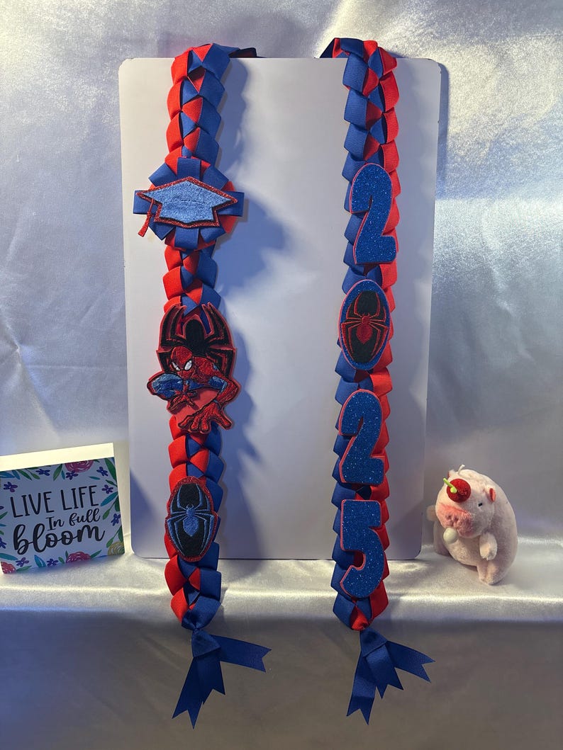 Spider-man Embroidered Graduation Lei - Etsy