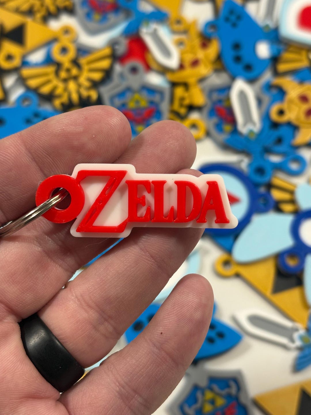 The Legend of Zelda Logo Keychain - Etsy