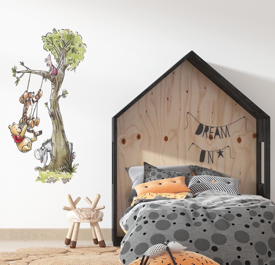 Classic Winnie the Pooh Wallpaper Wall Decal Pooh Wall Art Eeyore Wall ...