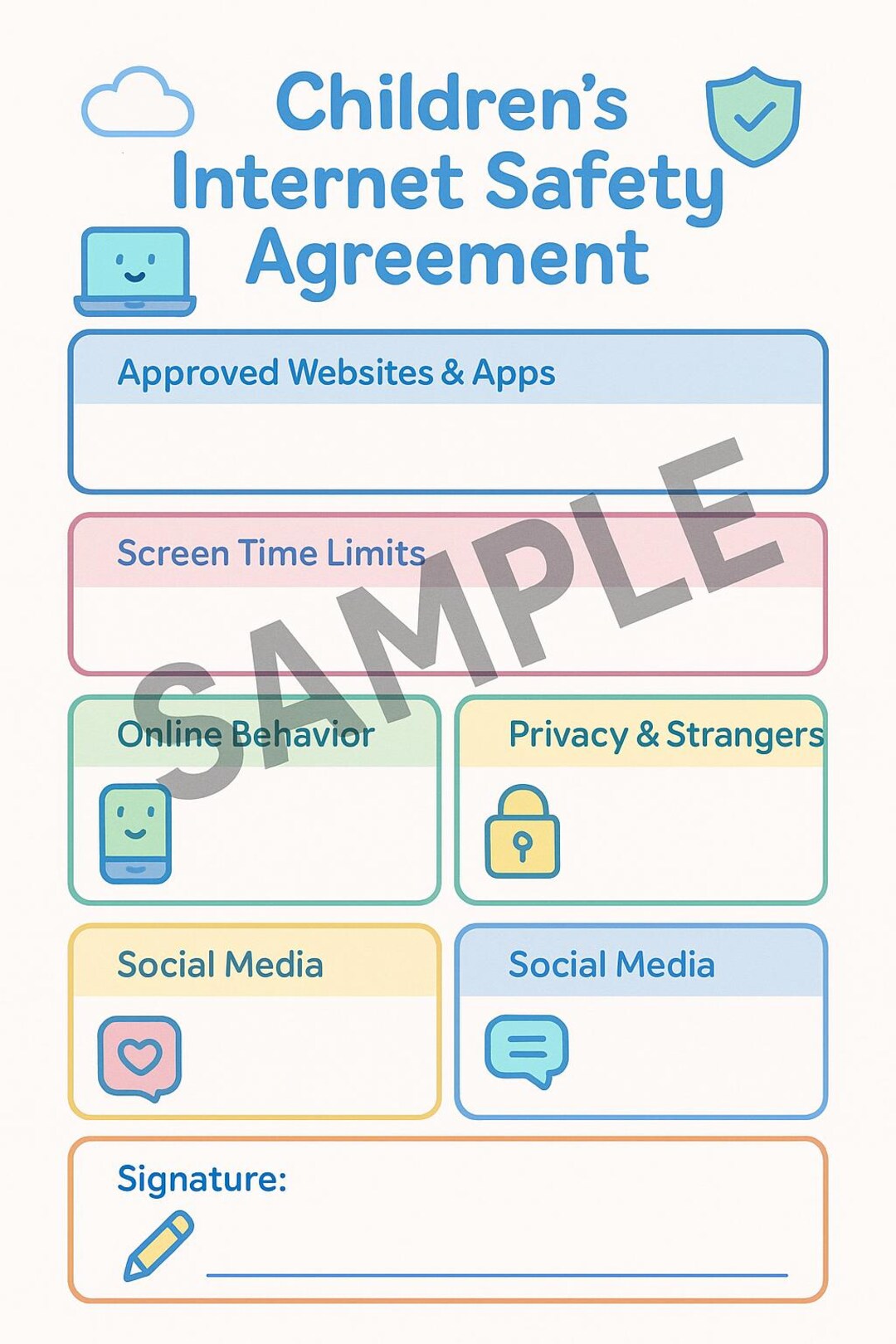 Family Internet Safety Toolkit | Agreement, Parent Guide, Screen Time ...