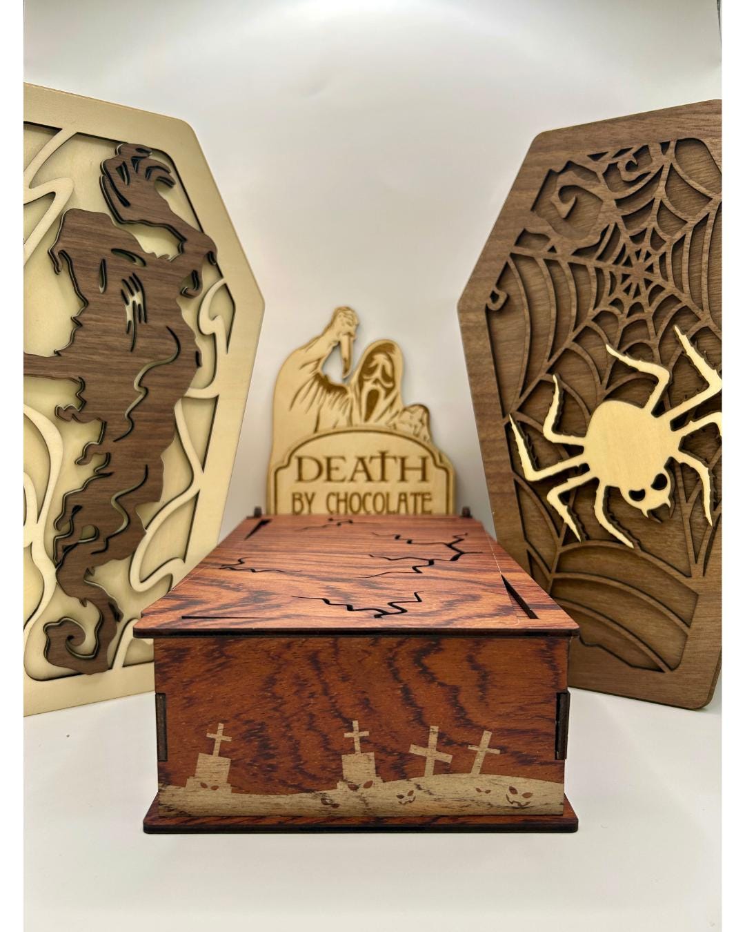 Halloween Coffin/tombstone Candy Box Made of Wood – Candy Boxes for ...