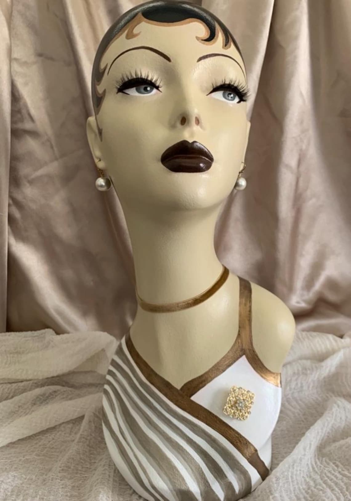 OOAK Hand Painted Mannequin Head - Etsy