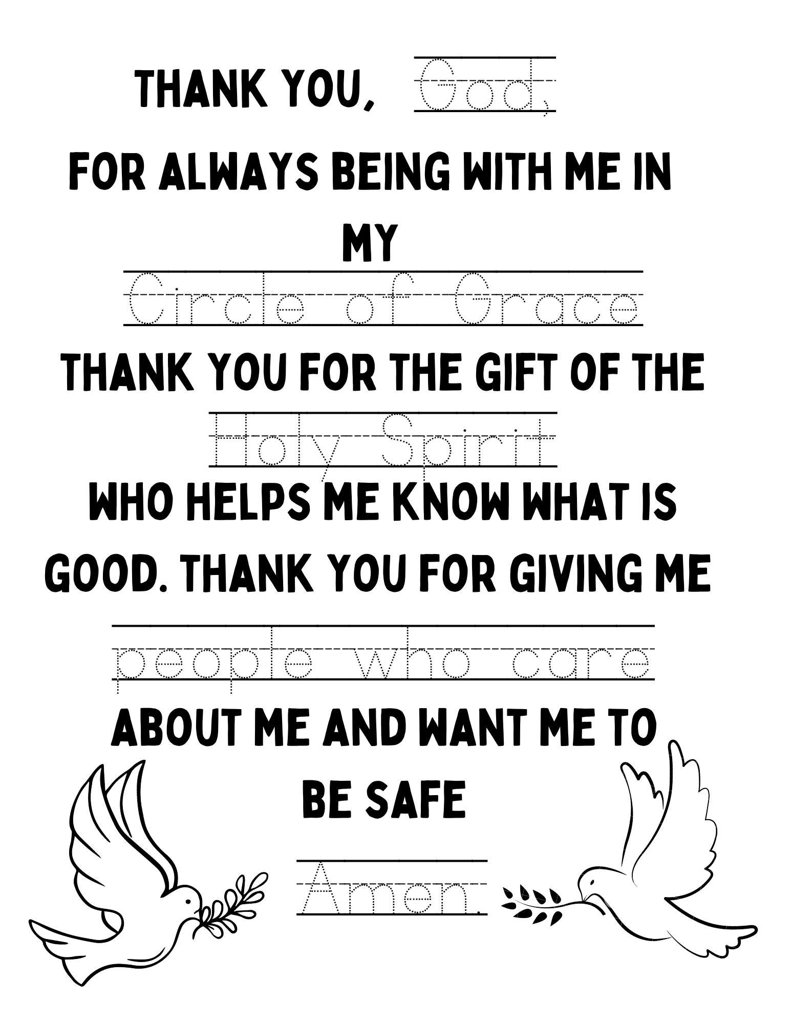 Circle of Grace Activity Packet - Etsy