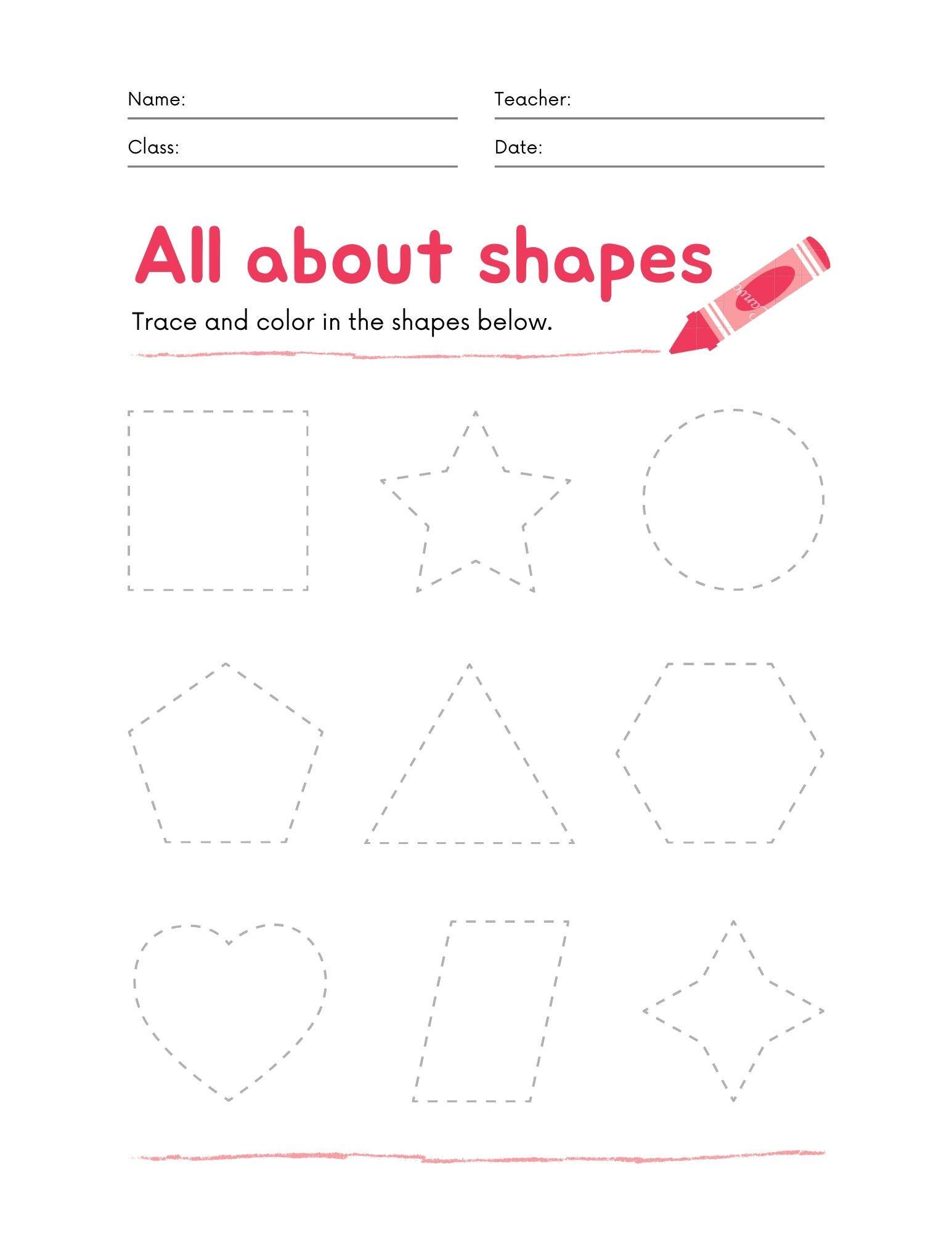 Shapes Activity Busy Book: Fine Motor Skills (PDF Pattern) - Etsy