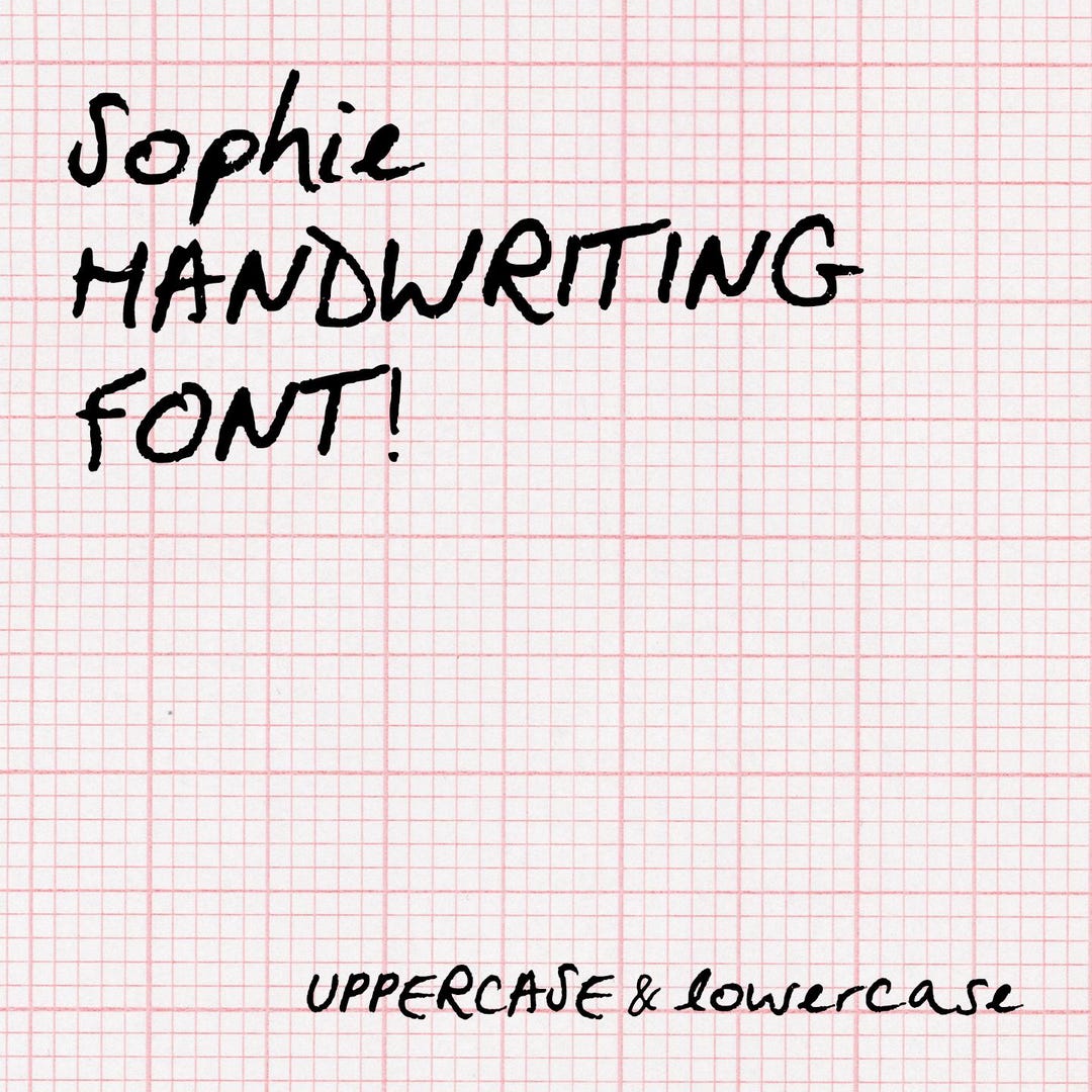 Sophie's Handwriting Font - Etsy