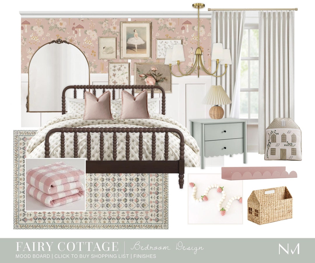 Girls Bedroom Mood Board|e-design Mood Board|click-to-buy Shopping List ...