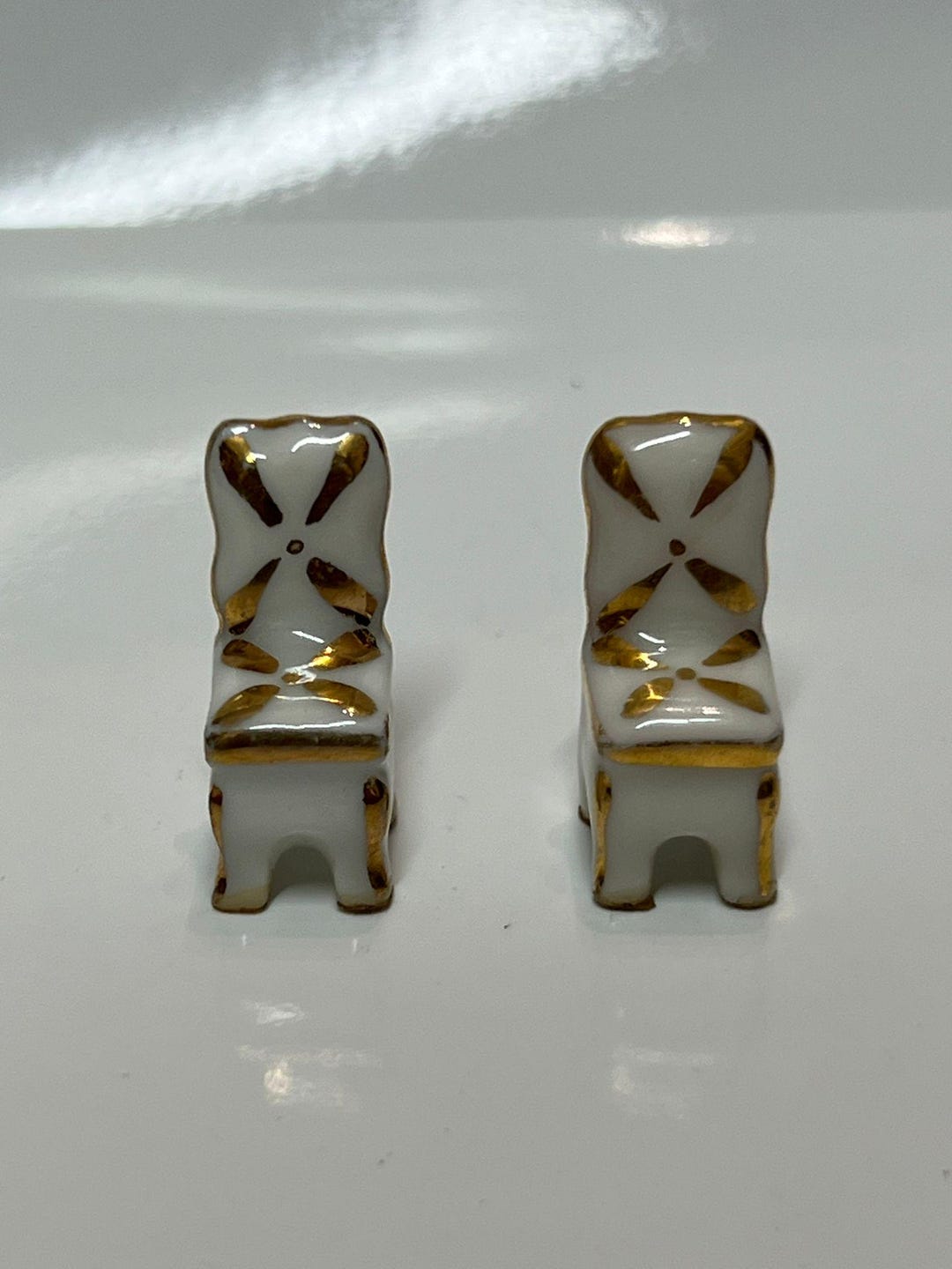 Vintage Limoges Mini Chairs – Collectible Porcelain Miniature Furniture ...
