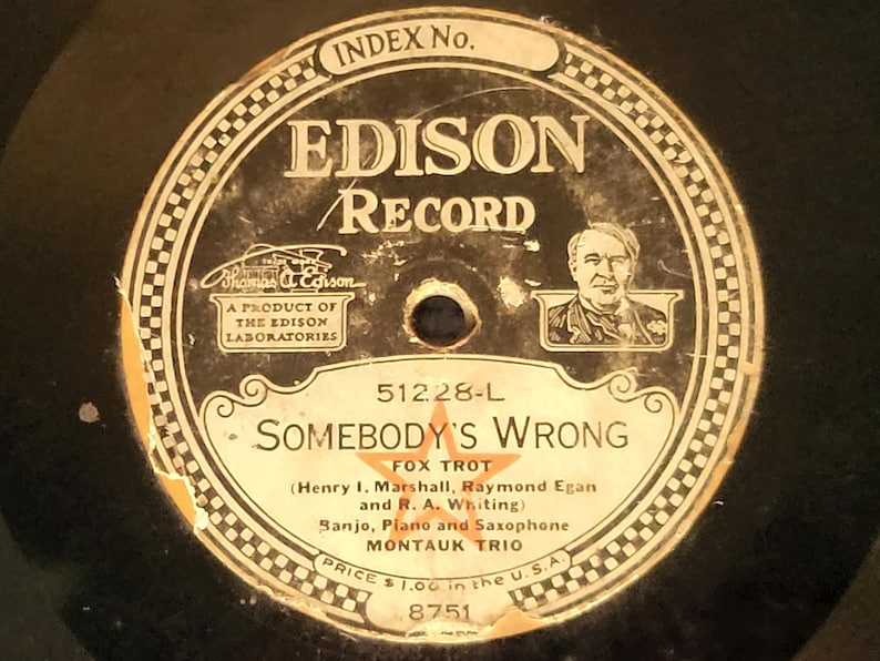 Vintage EDISON RECORD: Rpm 10 Edison Diamond Disc Record - You Wanted ...