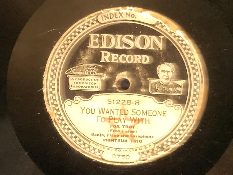 Vintage EDISON RECORD: Rpm 10 Edison Diamond Disc Record - You Wanted ...