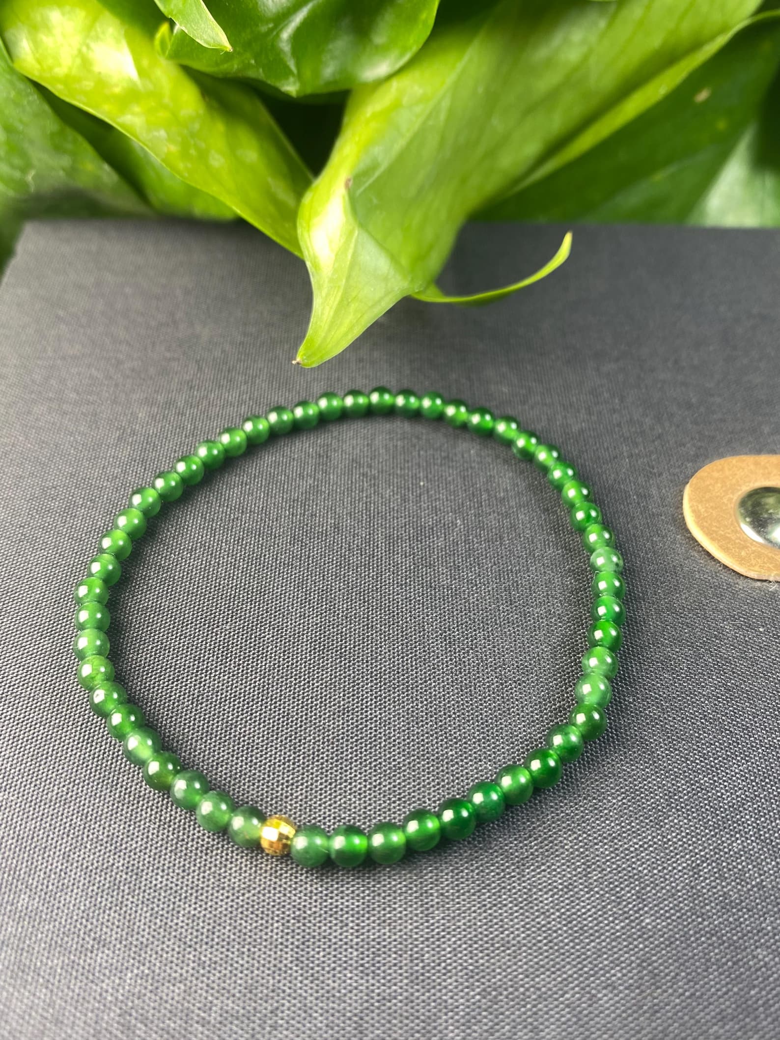 Green Jade Bracelet: 24K Gold Accent - Guatemalan Maya Jade - Etsy